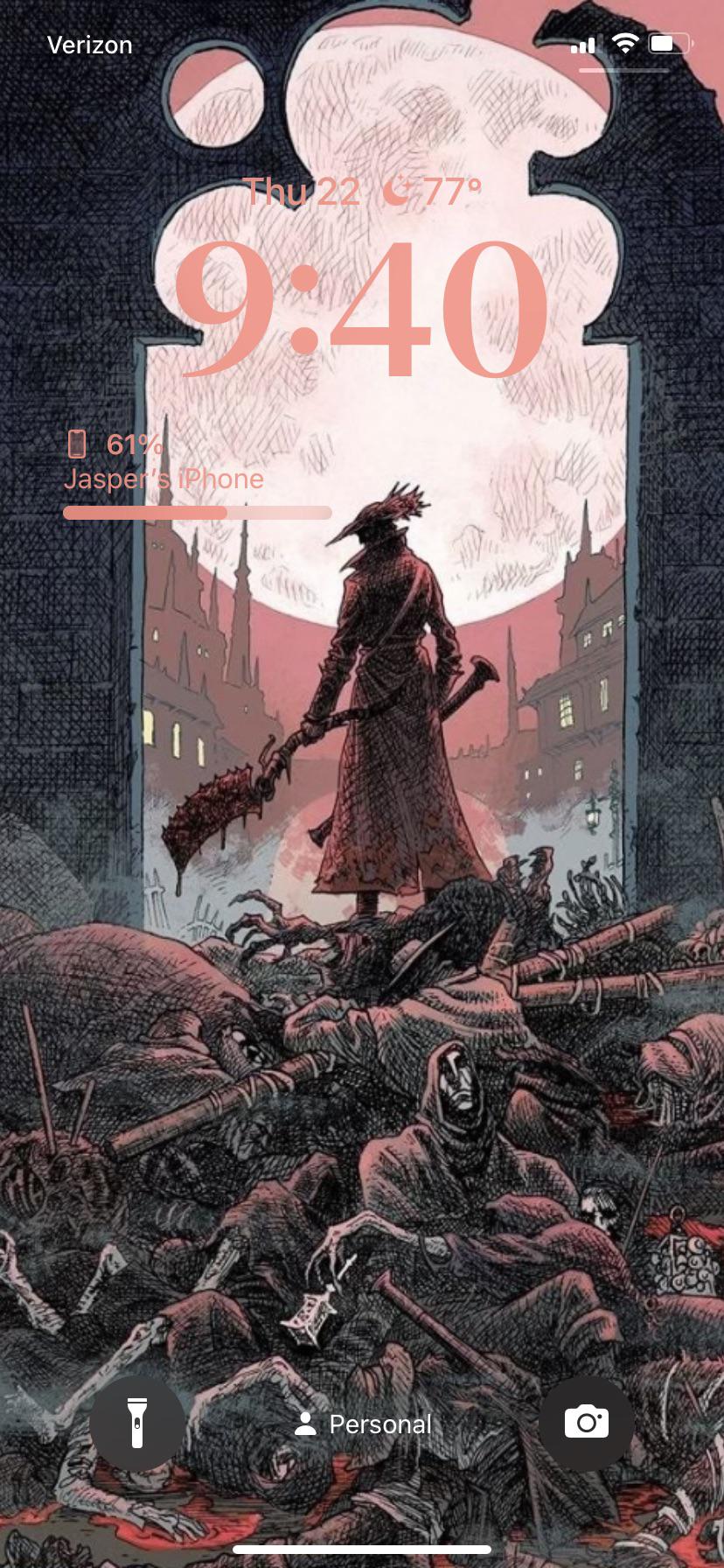 My IOS 16 Bloodborne wallpaper | Scrolller