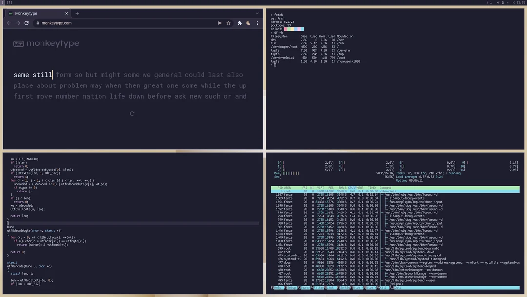 [DWM] Catppuccin on Arch Linux | Scrolller