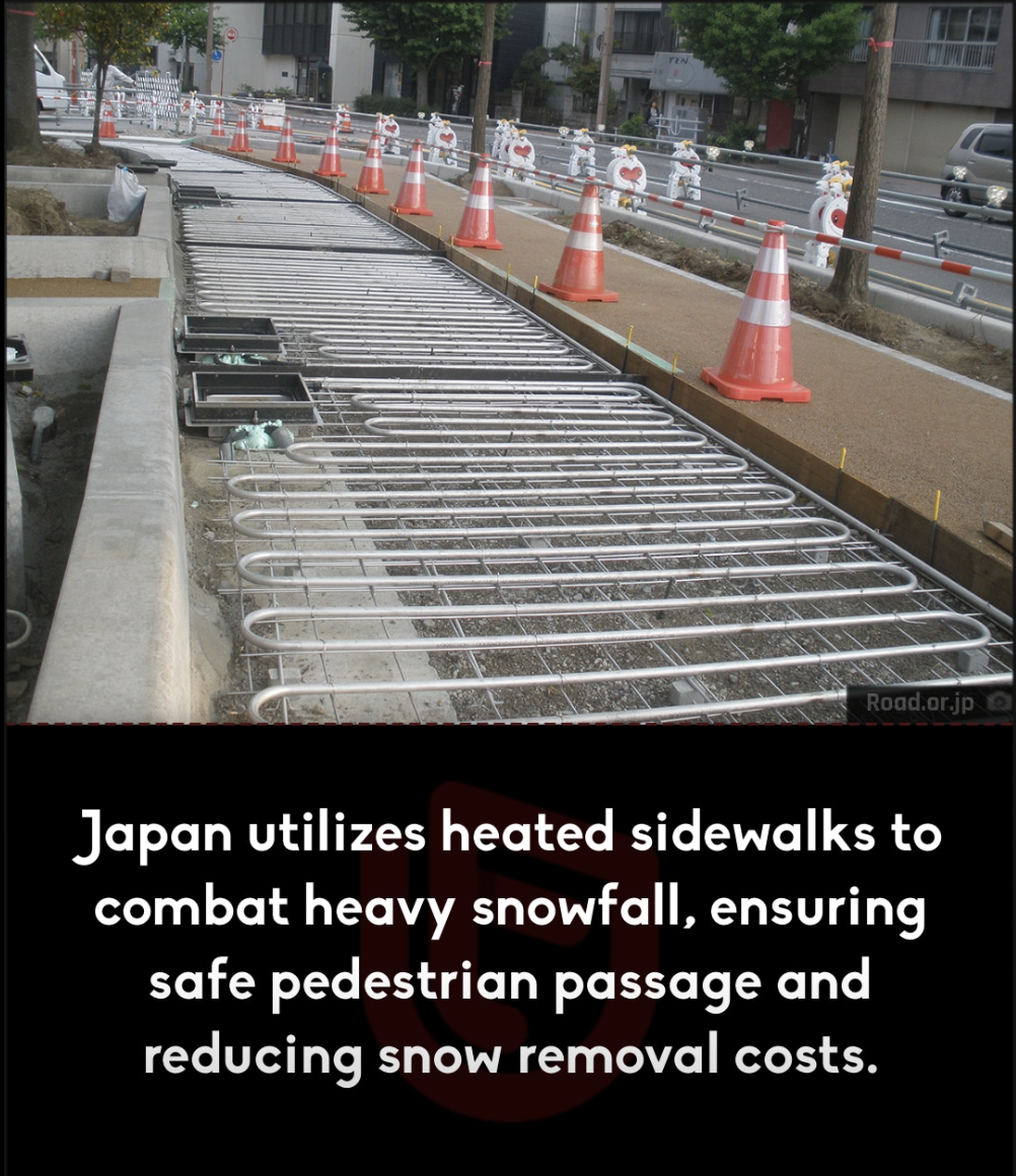 Japanese heated sidewalks | Scrolller