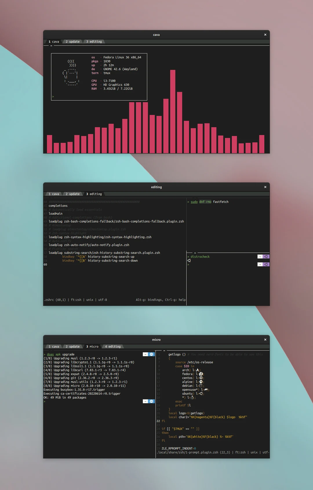[tmux] when your terminal looks prettier than your desktop | Scrolller