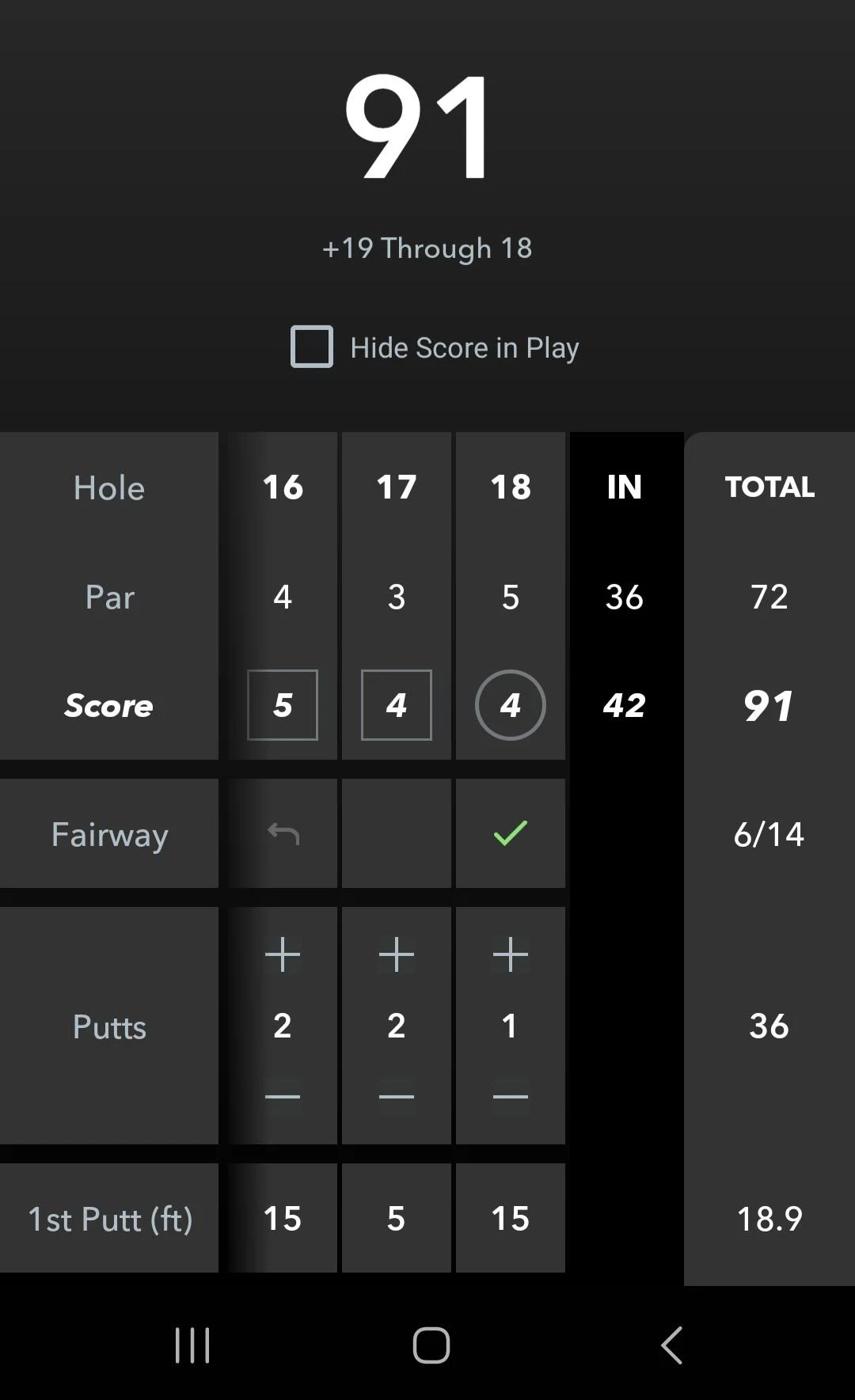 Just played by far my best and most consistent round after a year of playing. | Scrolller