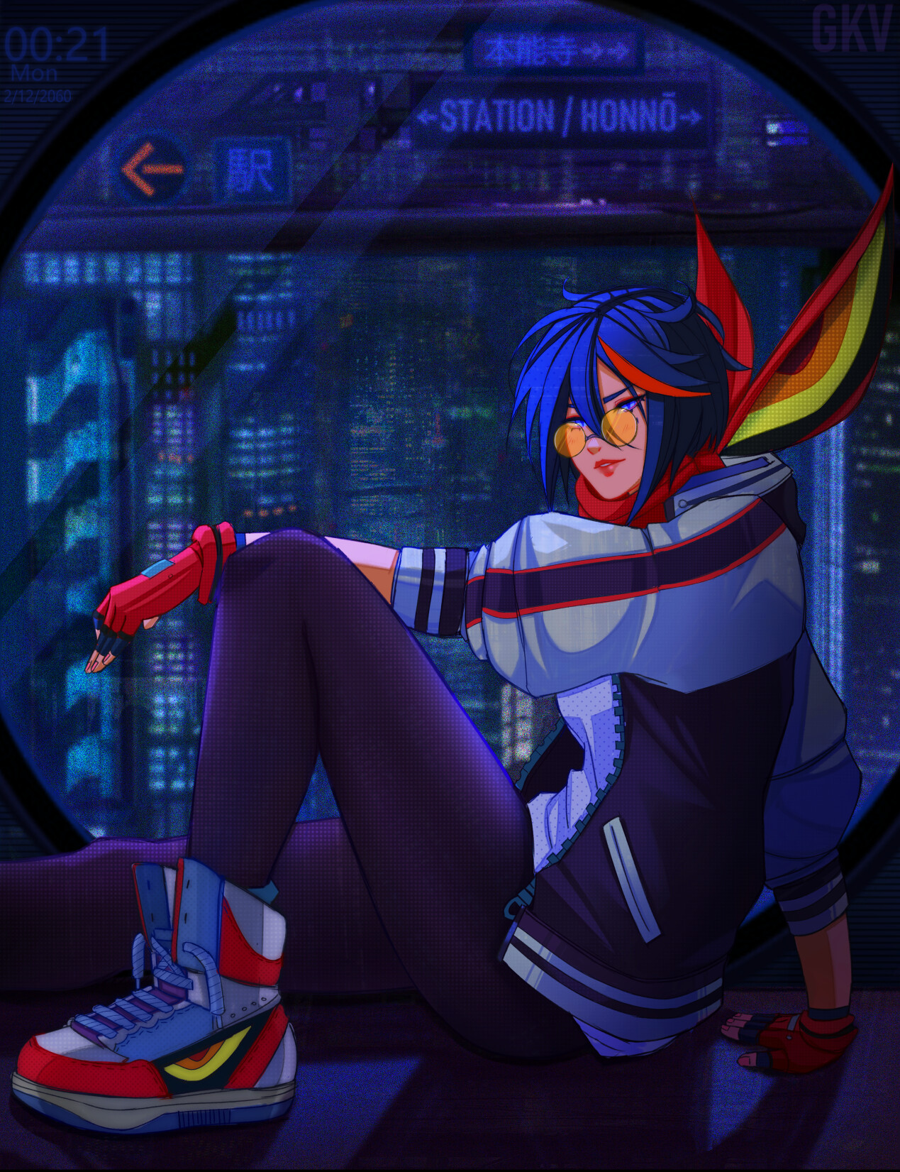 Cyberpunk Ryuko, an old commission. | Scrolller
