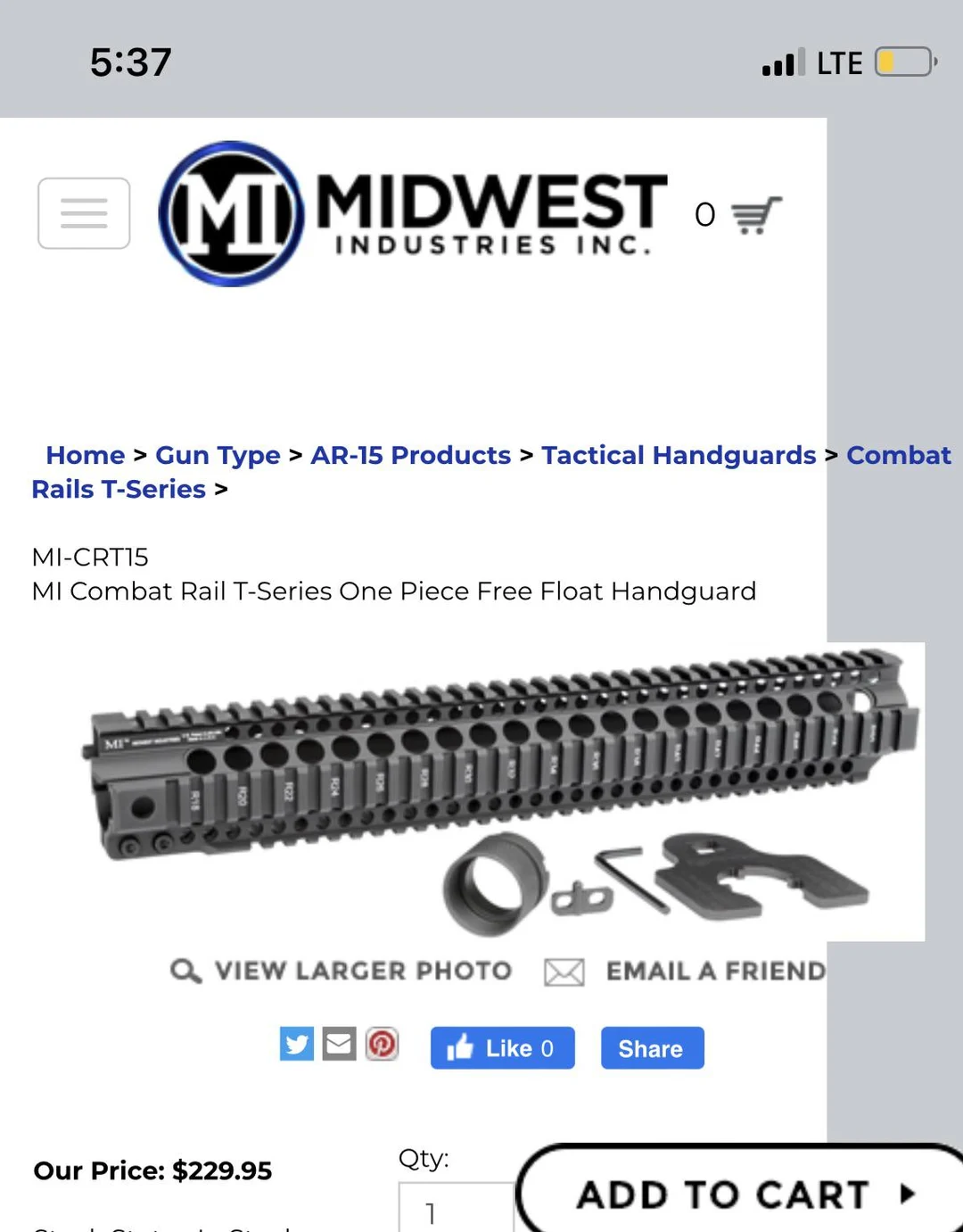 Thoughts on this rail? Compatible with aero lower and standard aero upper reciever? | Scrolller