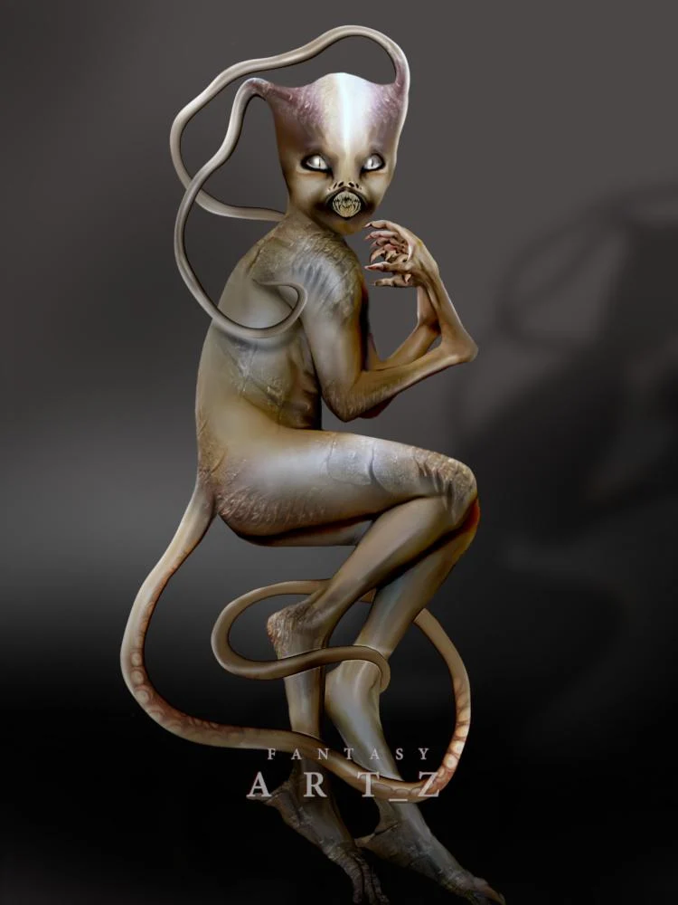 Some kind of alien species . Creature design | Scrolller