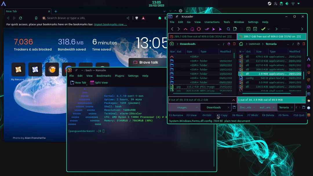 [KDE] the third version of my rice, mostly made from edited themes | Scrolller