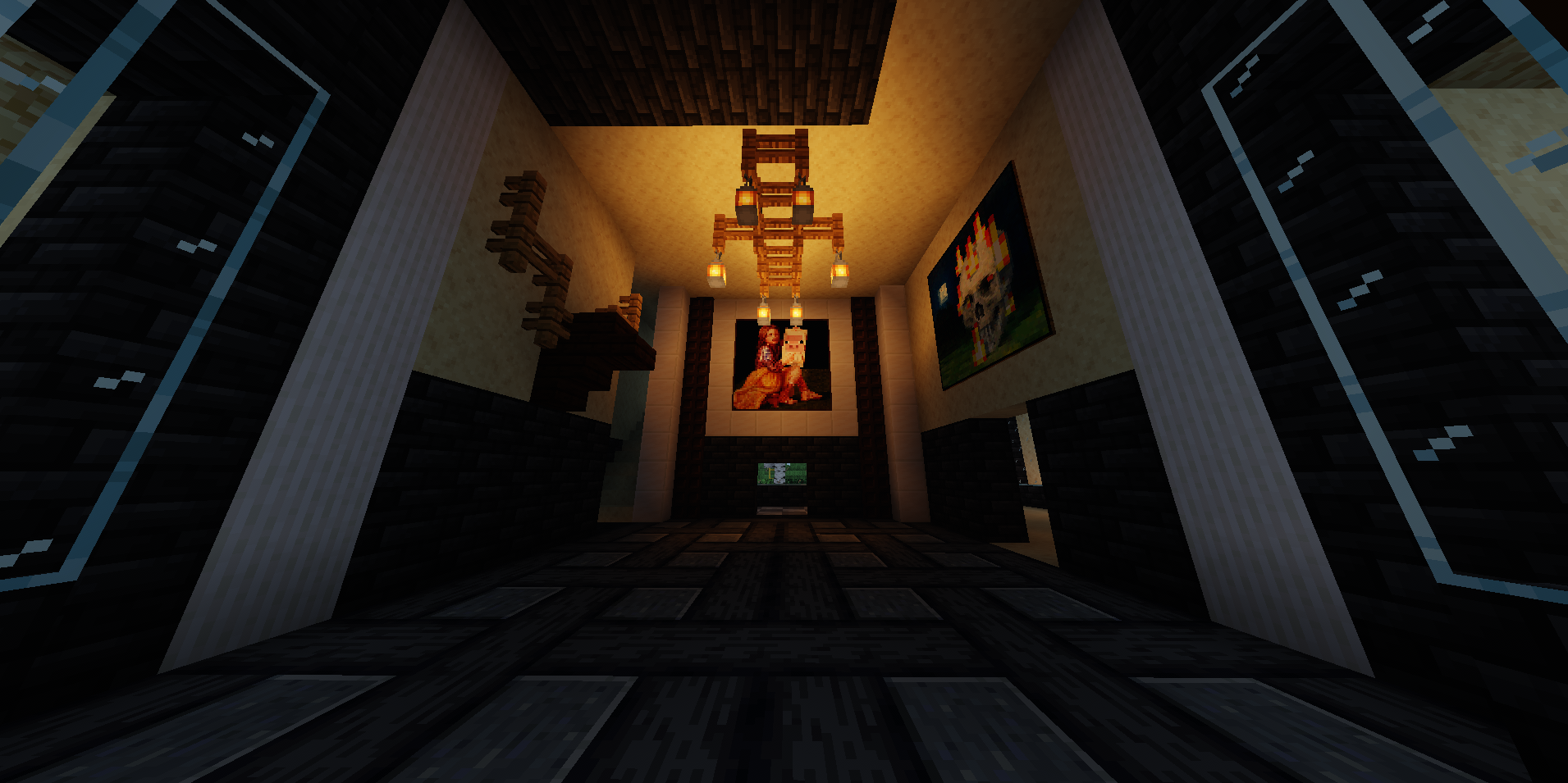 Sandstone and Deepslate mansion I recently made (survival smp) | Scrolller