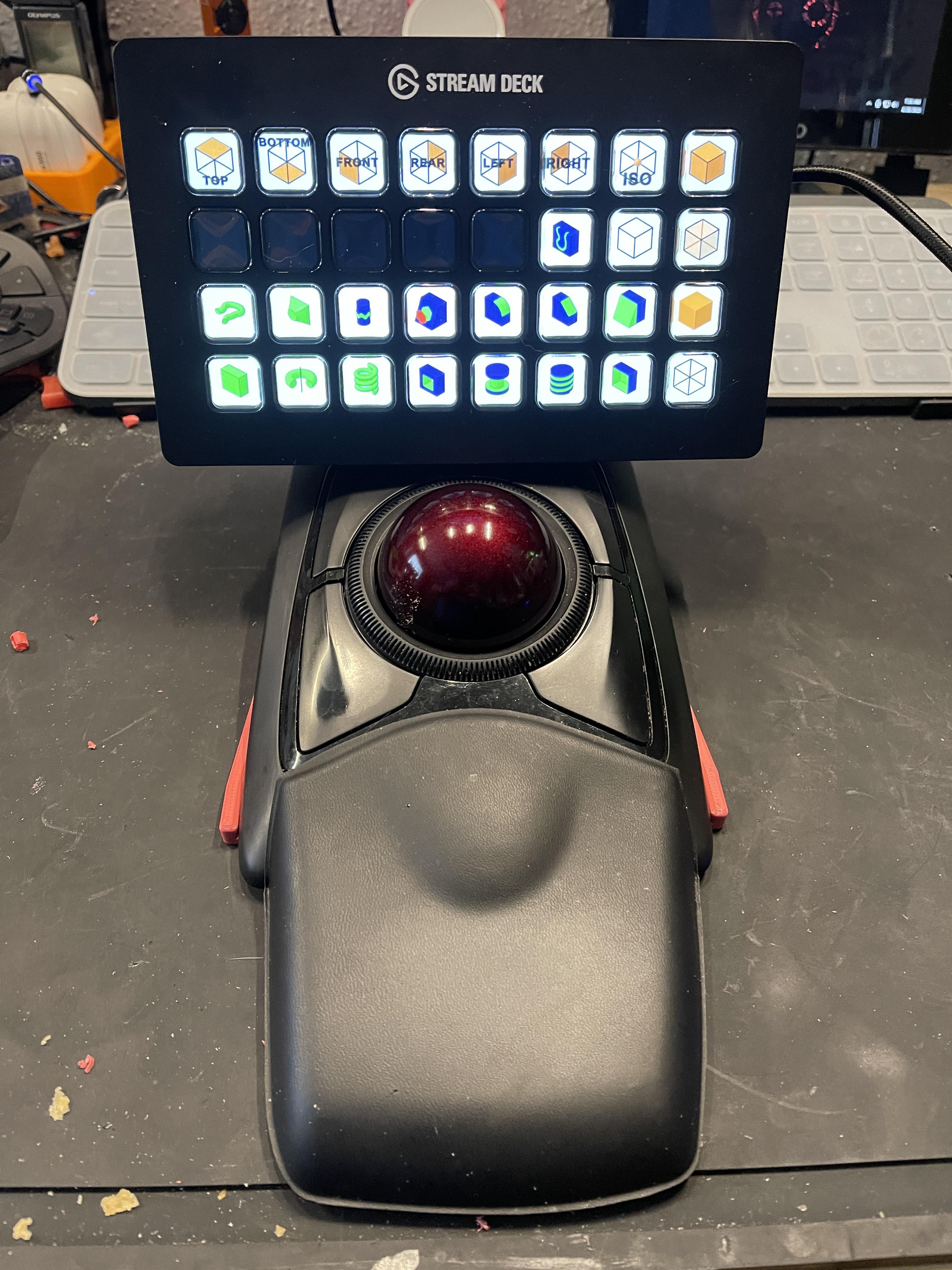 Stream deck / mouse combo mount. Used primarily for CAD. Put all the buttons within quick access ...