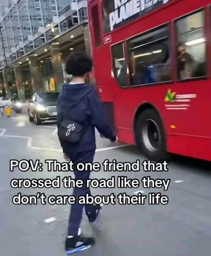 I care but I can't cross road 🙂 | Scrolller