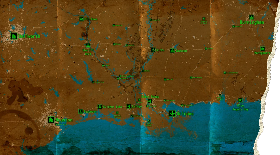 My map of Fallout : Deep South | Scrolller