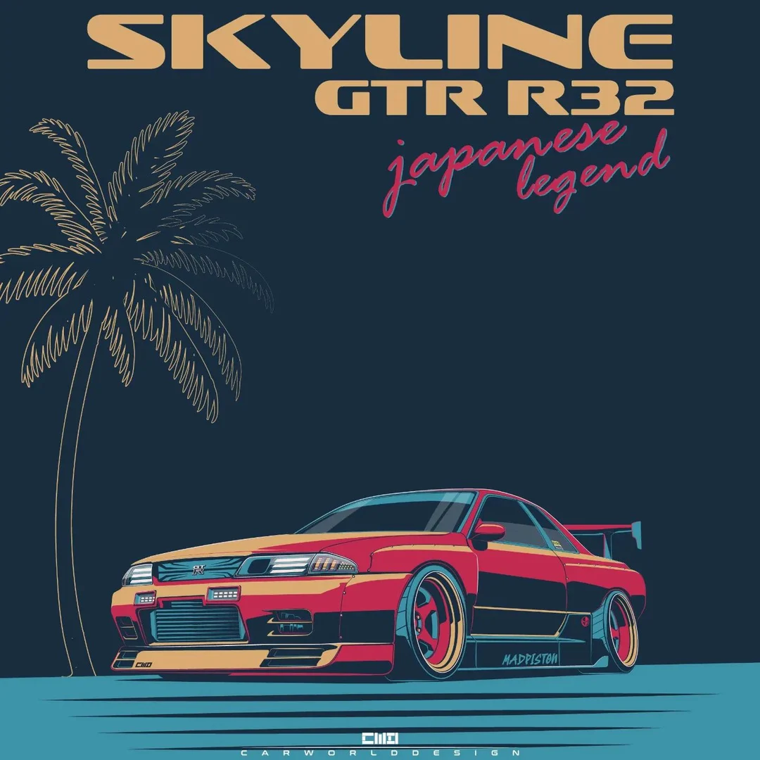 "Nissan GTR R32" ,me, digital, 2022 | Scrolller
