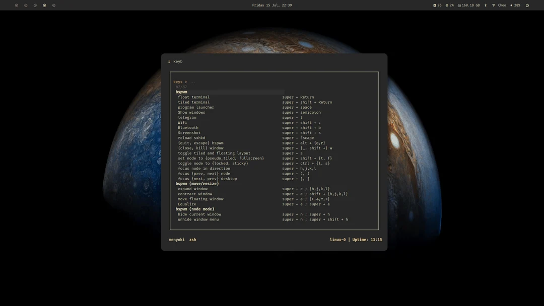 [OC] keyb - Fully customizable hotkeys cheatsheet on the terminal | Scrolller