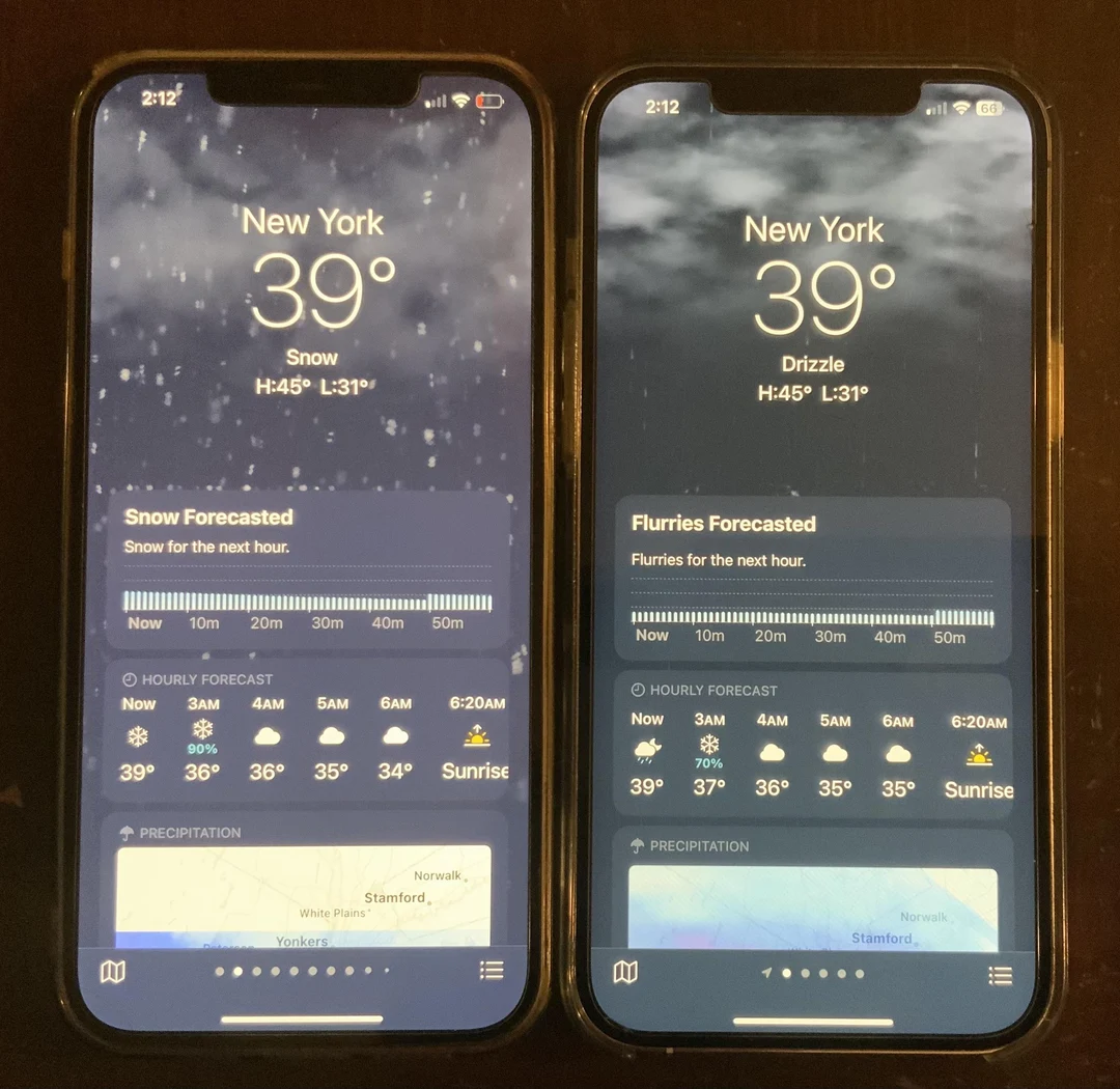 What is going on with weather app? Both iphone 12 Pro Max | Scrolller