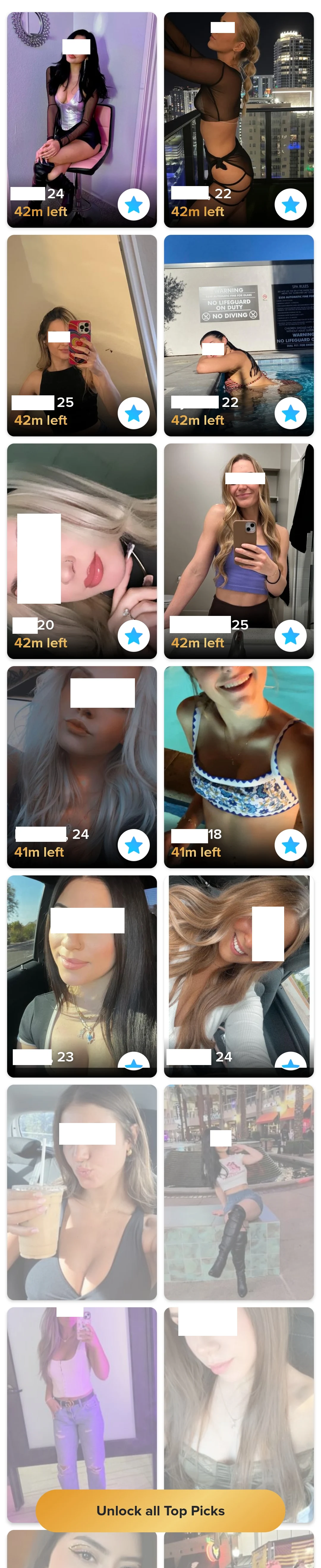 What do your top picks look like? Here's mine (28M) | Scrolller