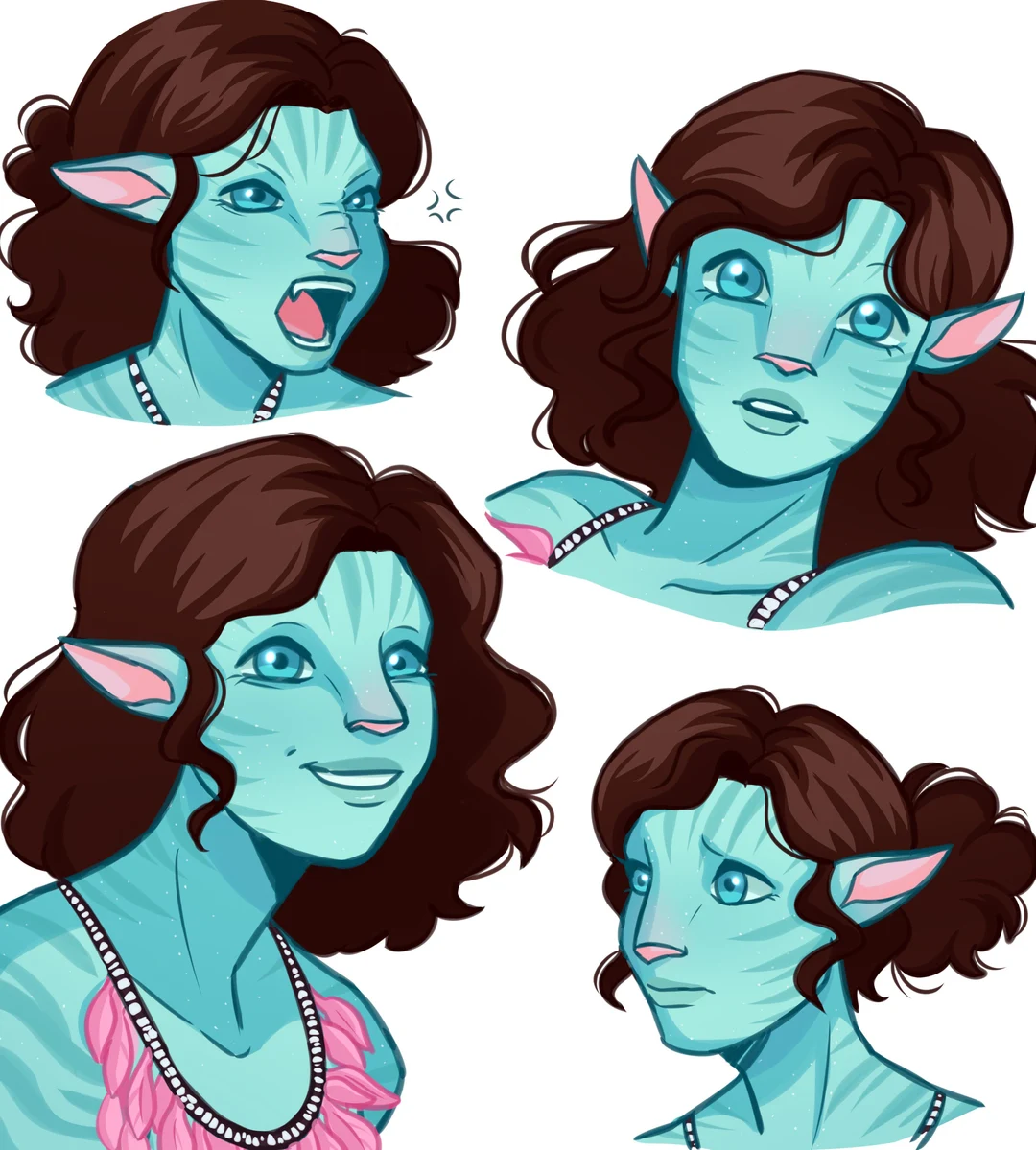 expressions practice (art by me) 🩵 | Scrolller