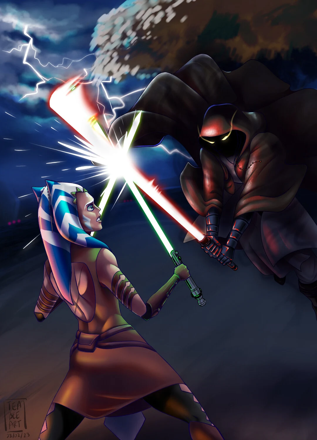 Ahsoka Tano vs Corrupted OC on Mortis (by Tea Bee) | Scrolller