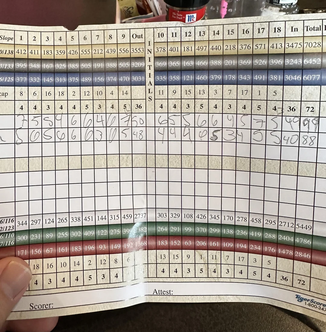Fully embraced the Texas wedge and finally broke 100… | Scrolller