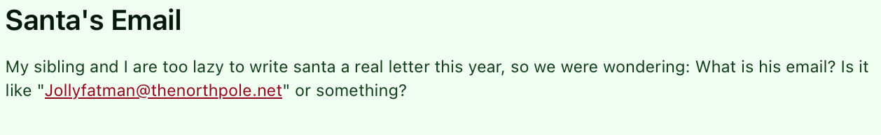 Santa's email | Scrolller
