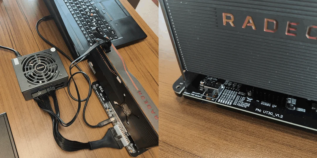 UTG3 ADT-Link Usb4 to Pcie x16 Simple Portable External GPU Build For Laptop/Mini PC/Handheld PC ...