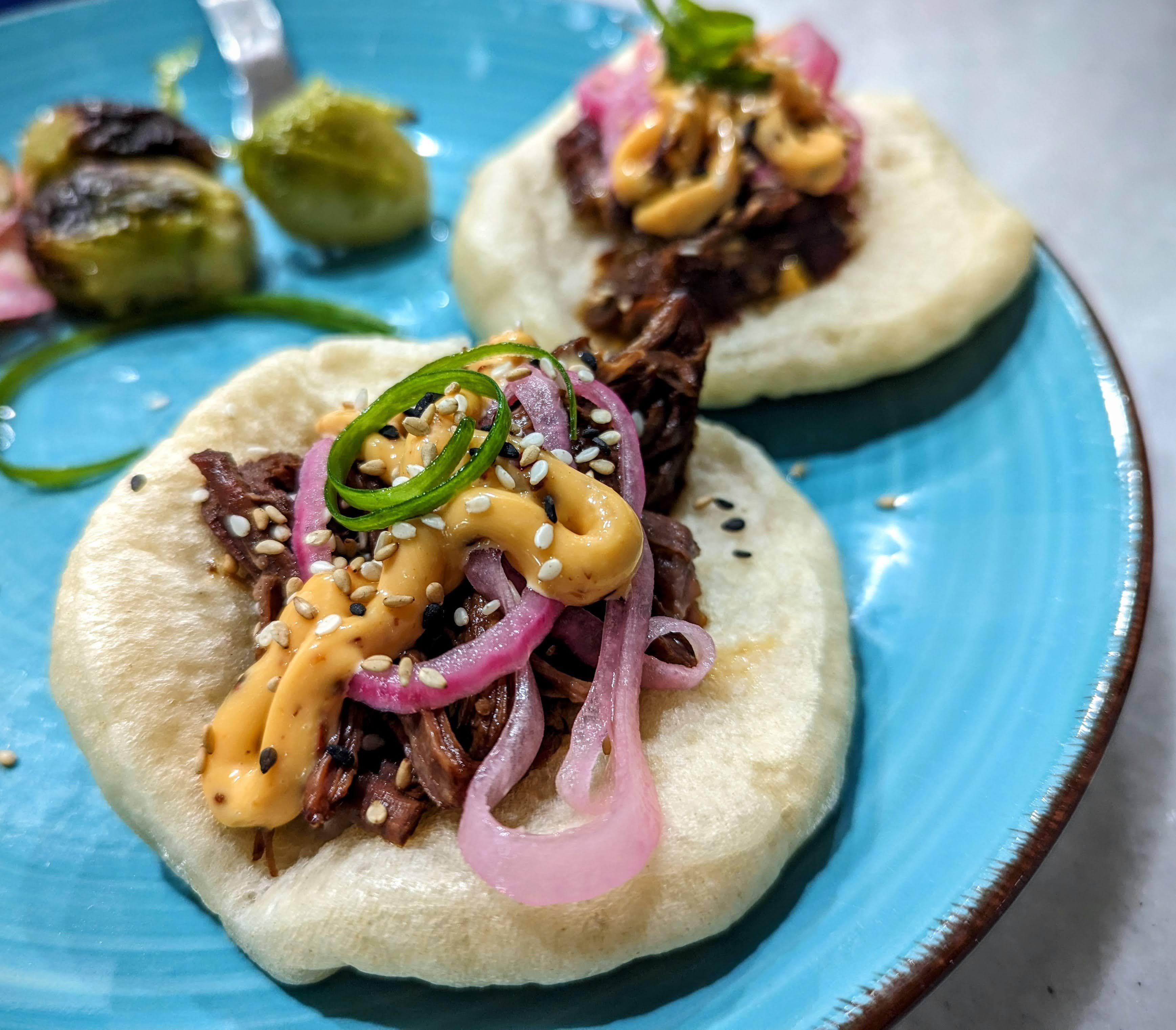 [Homemade] Soy-braised beef steamed buns w/ chili crisp mayo | Scrolller