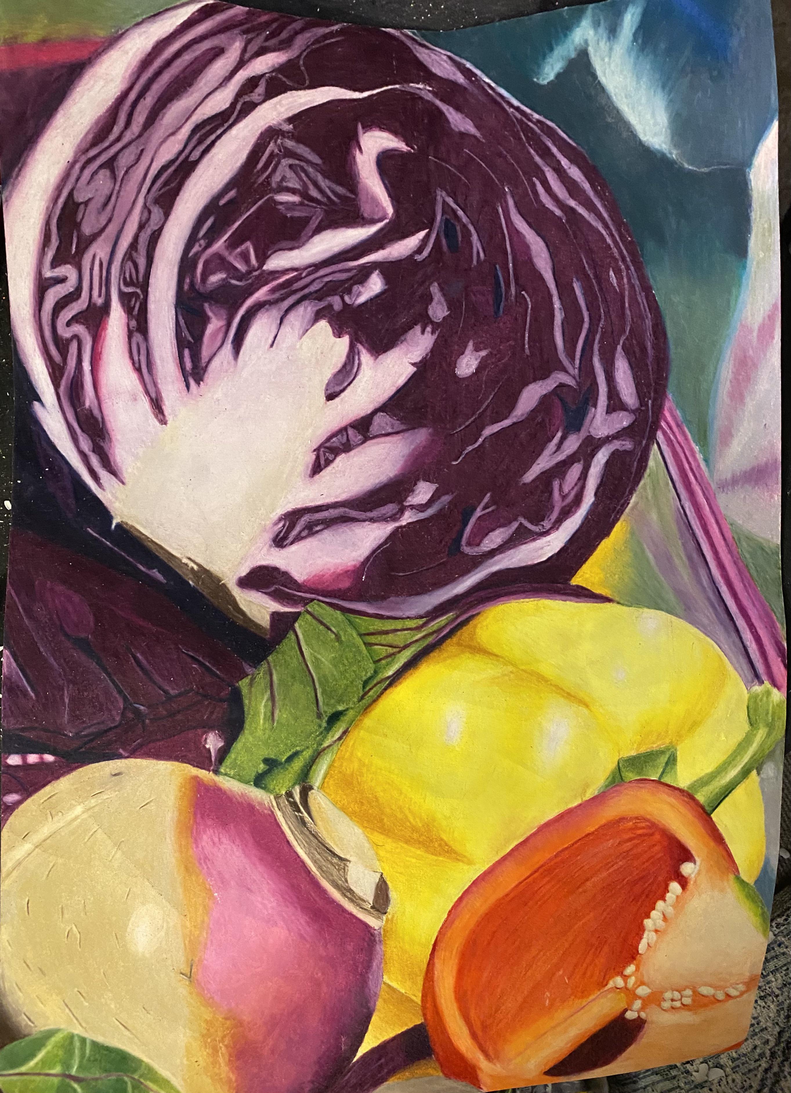 “I’m Never Drawing Cabbage Again”, Me, Colored Pencil, 2023 | Scrolller