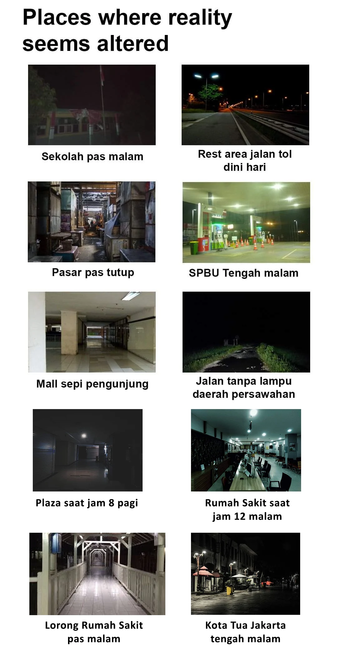 Liminal space (kenopsia) kearifan lokal. ada yang mengalami atau menambahkan? | Scrolller
