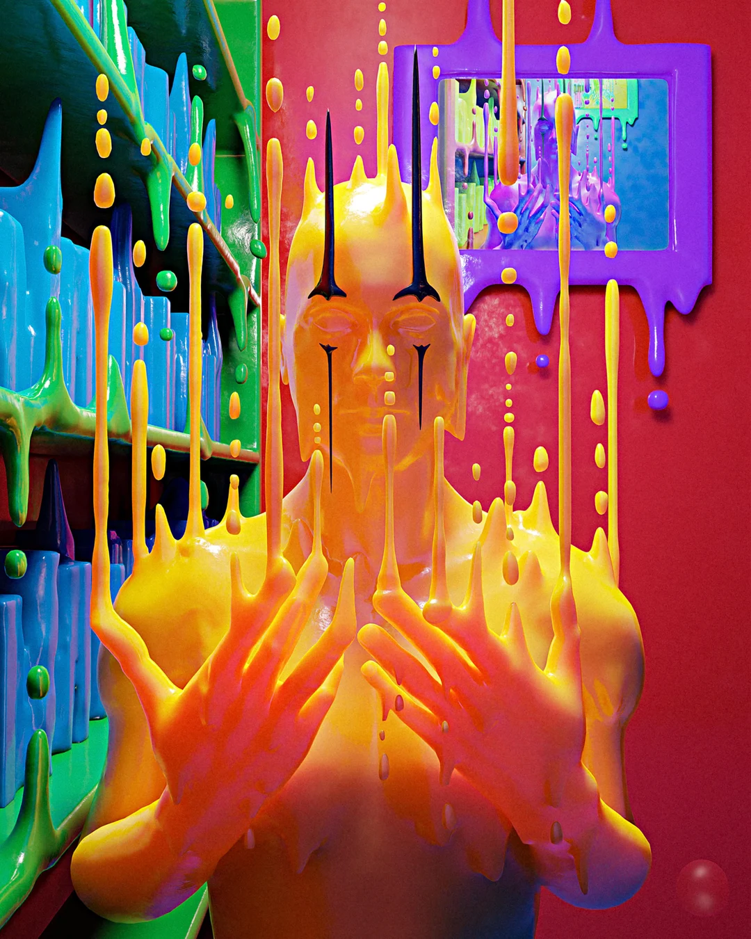 Little Dark Age, gods.disease, 3D render, 2022 | Scrolller