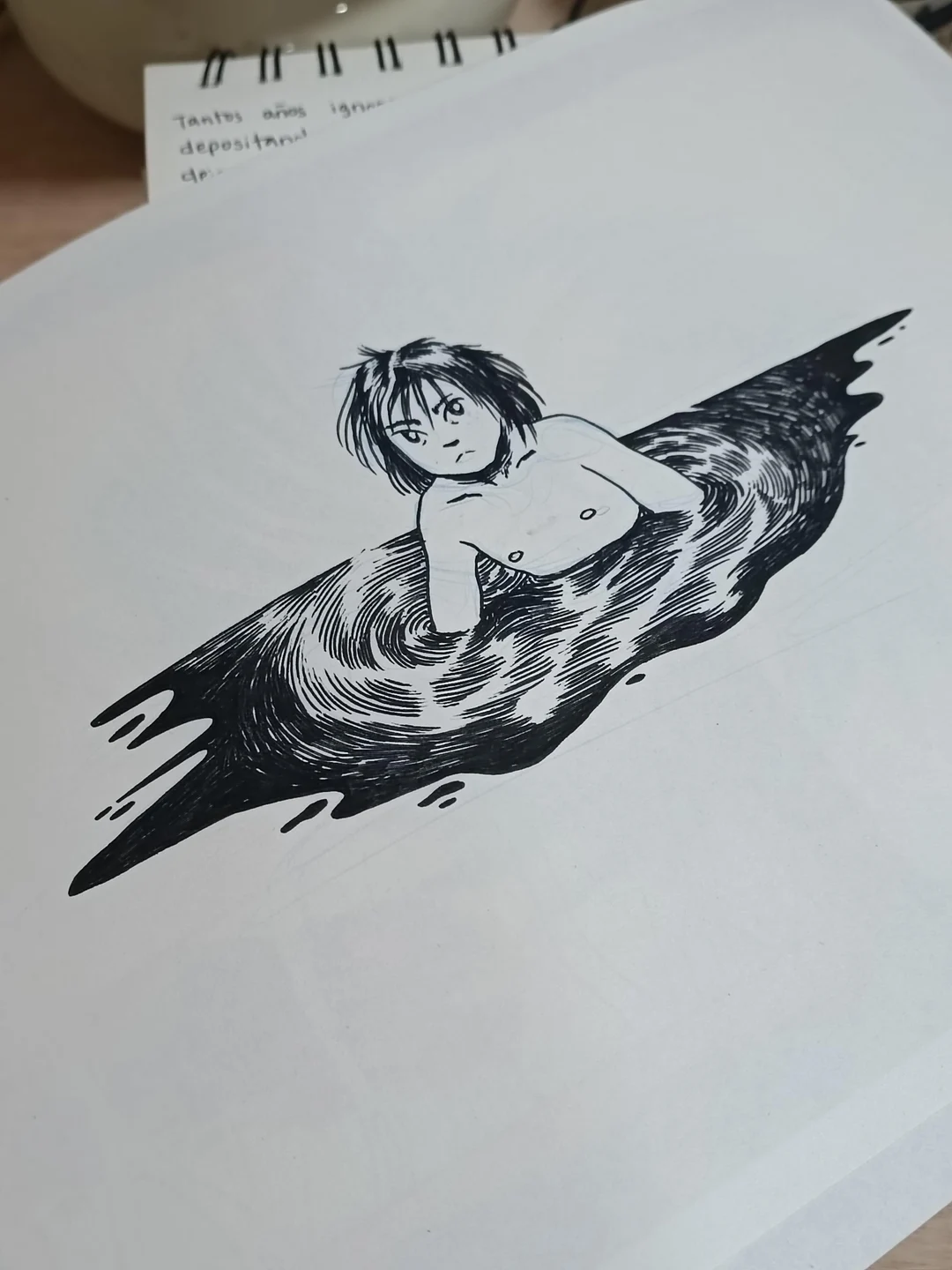 "Drowned" - Me, ink on paper, 2022 | Scrolller