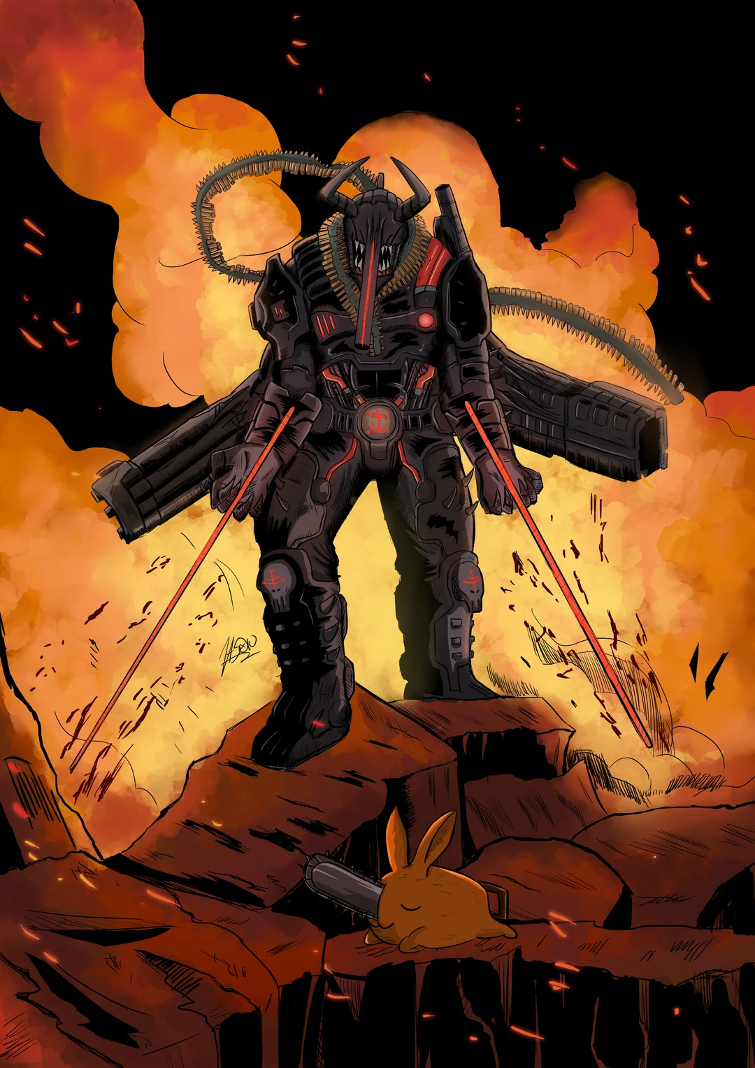 Doom Devil (Doom Eternal / Chainsaw Man skin); art by RLrascal_knight | Scrolller