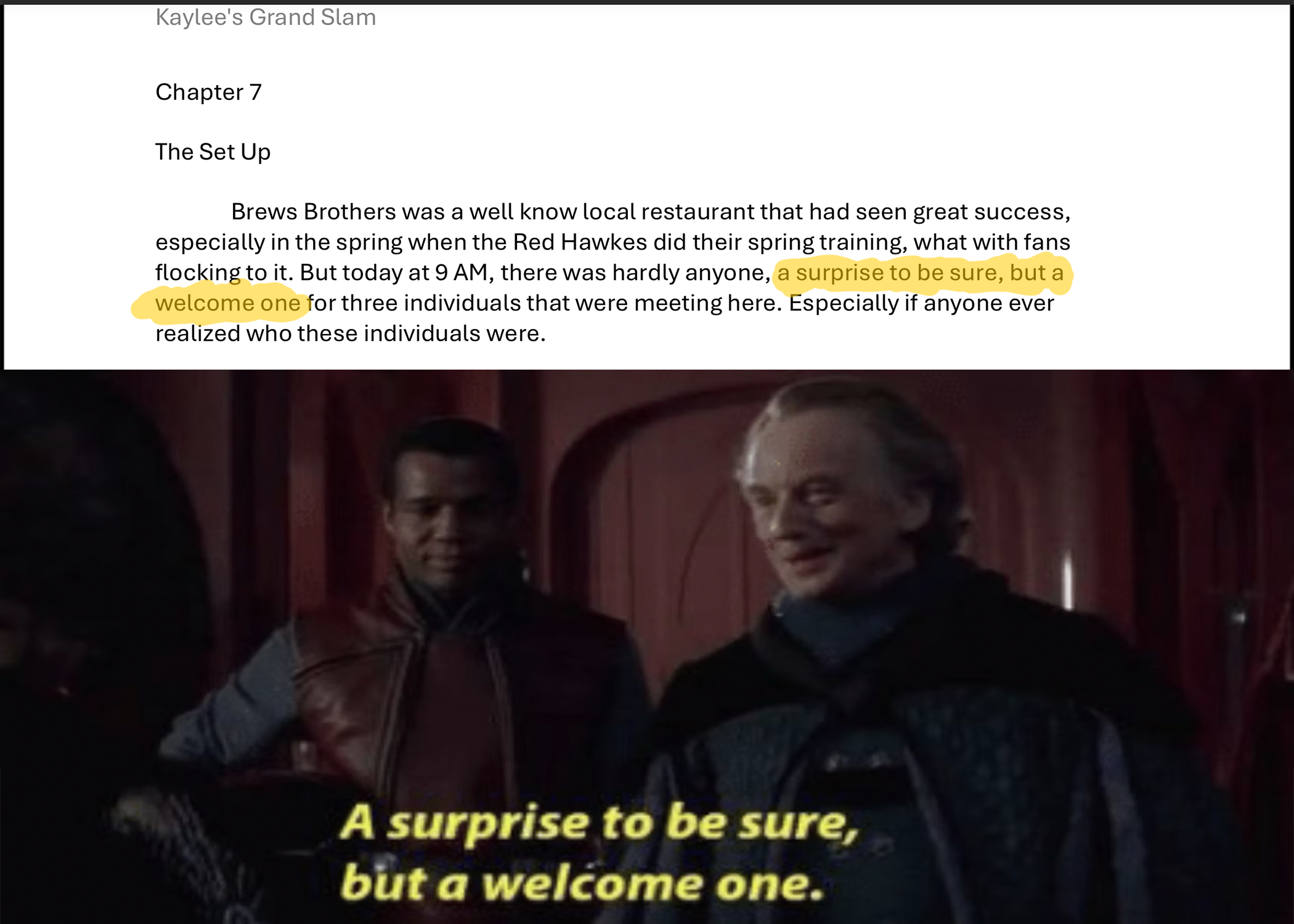 Prequel Meme I put in a manuscript I’m working on | Scrolller