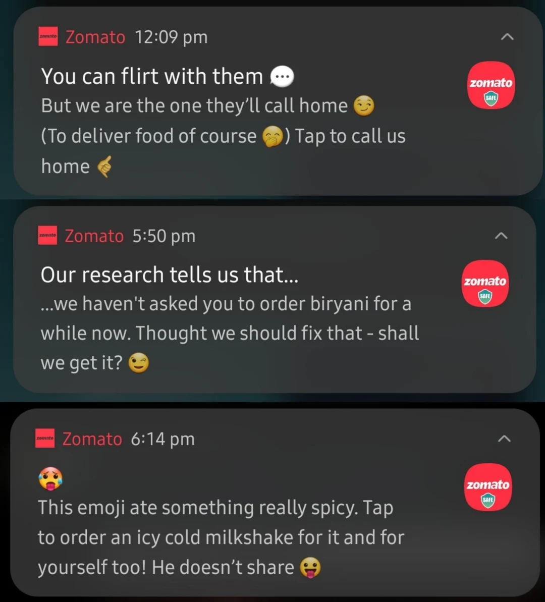 Zomato needs to chill tf out. Like what are these creepy emojis??? | Scrolller