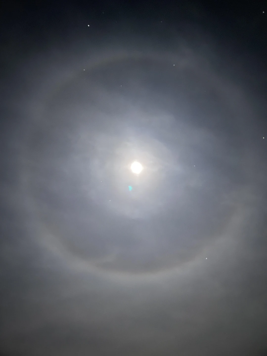 Hi, I hardly ever see this and got to experience this. Has anyone seen this halo ring around the ...