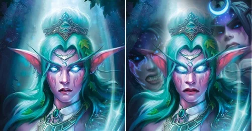 Tyrande on artworks / Tyrande on cutscenes | Scrolller