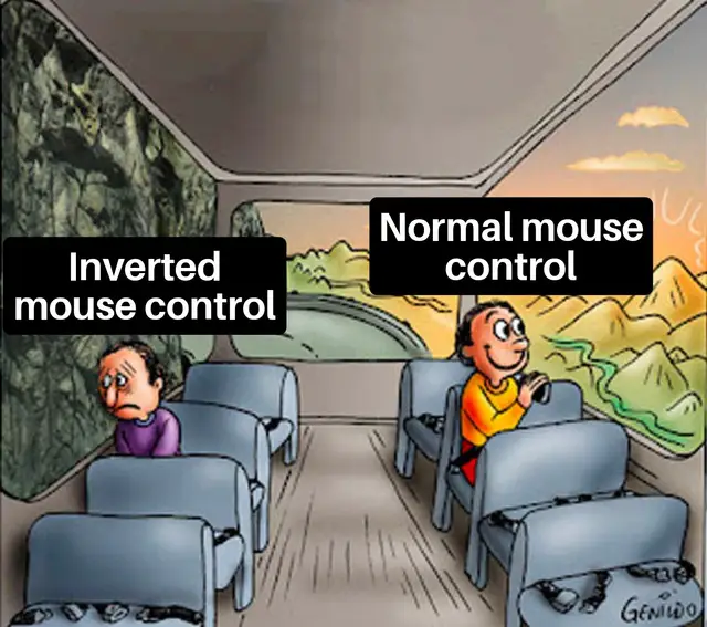 It's annoying that I have to go to the menu every time the game starts to go to inverted mode ...