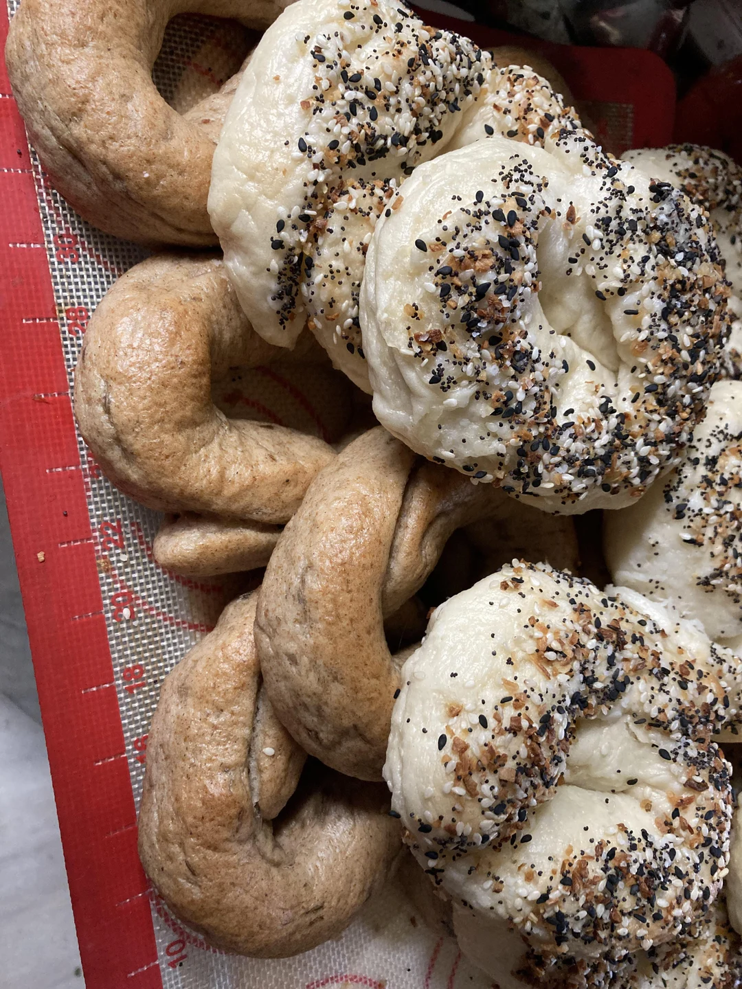 Made two types of bagels today - Jewish Rye and Everything | Scrolller