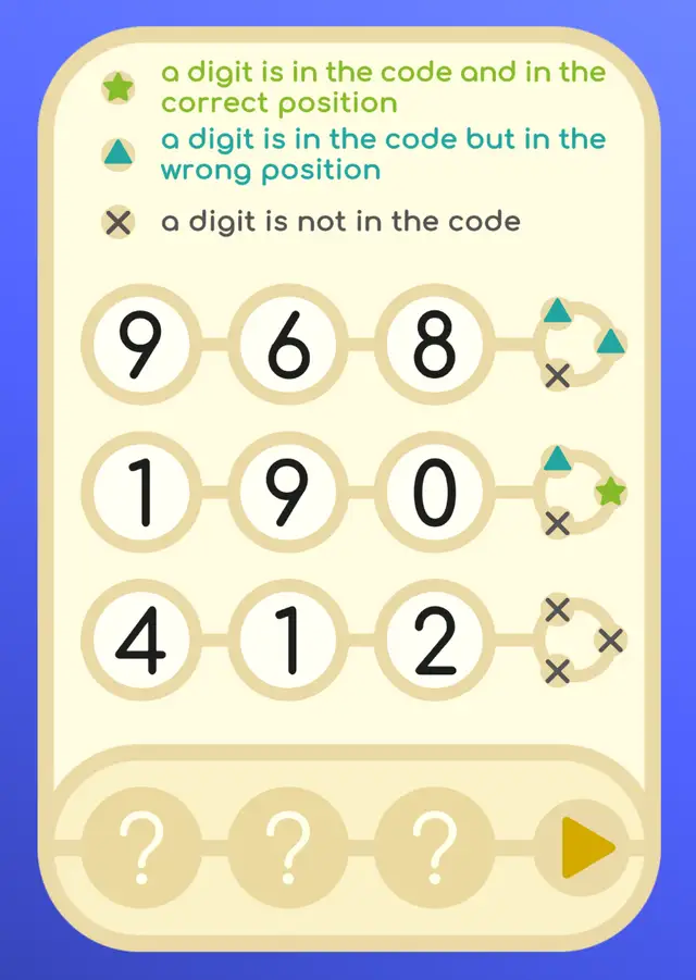 Can you find the 3 digit code in this mastermind puzzle? | Scrolller