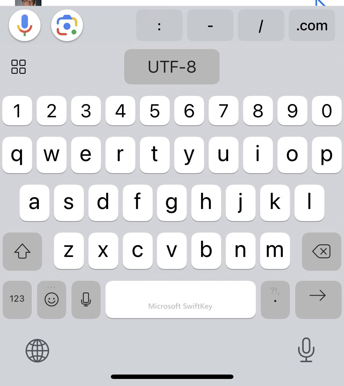 Can anyone who uses SwiftKey explain why it sometimes says "UTF-8" and doesn't let me type ...