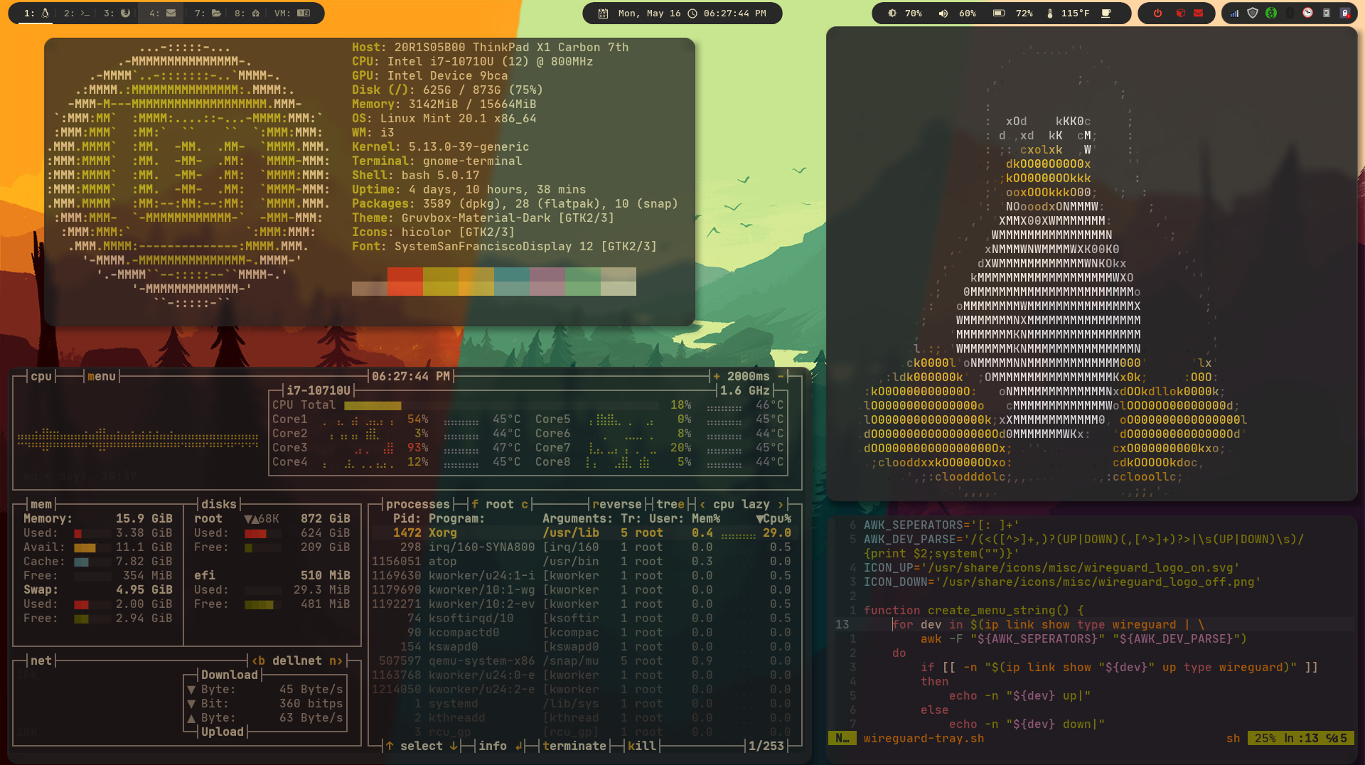 [i3-gaps] Gruvbox | Scrolller