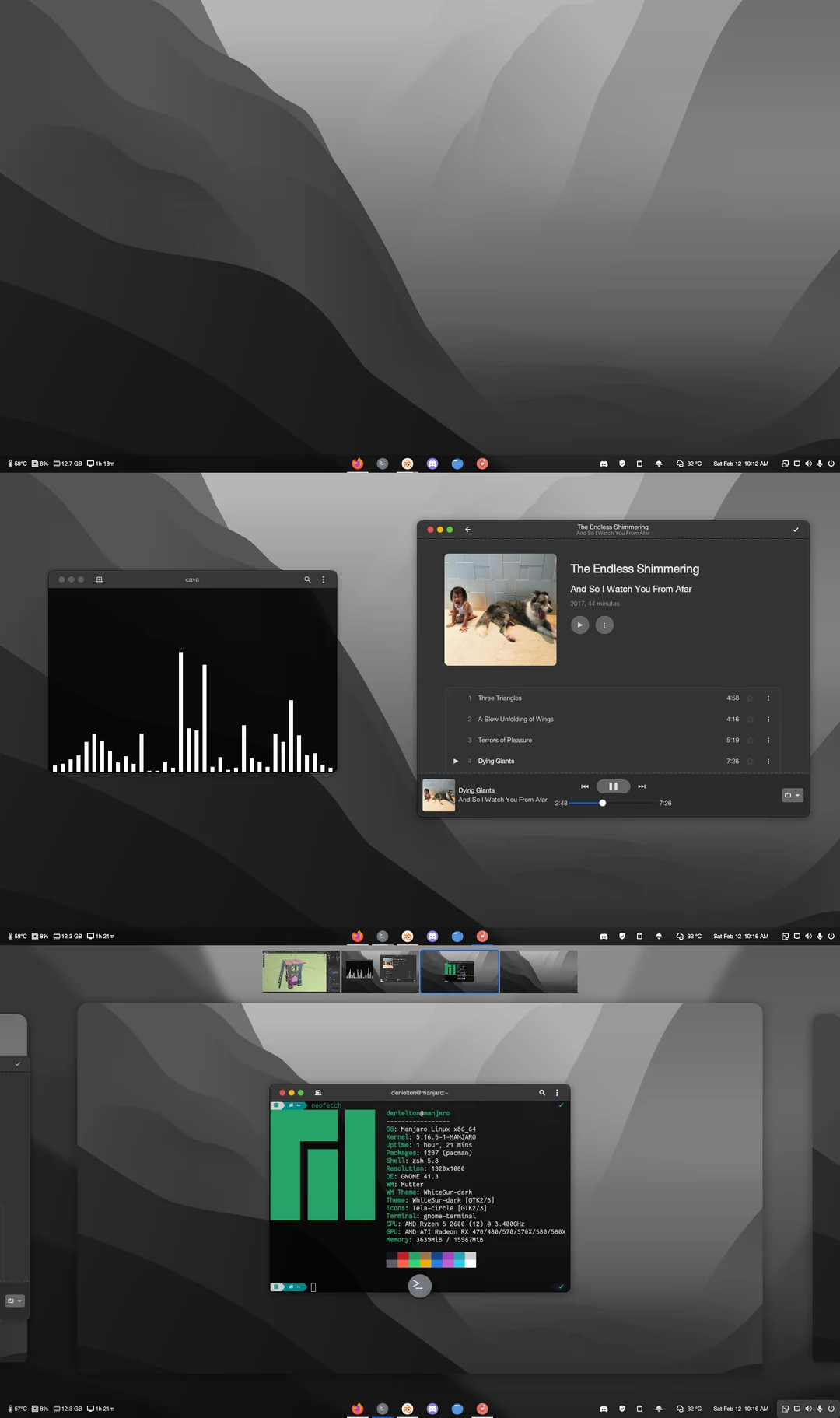 [GNOME] It's all rounded, dark and beautiful | Scrolller