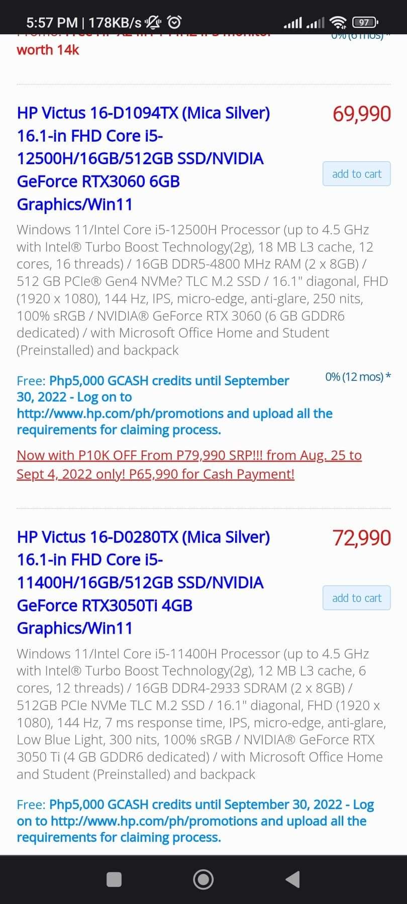 Laptop Specs Comparison (Hp Victus 16) | Scrolller