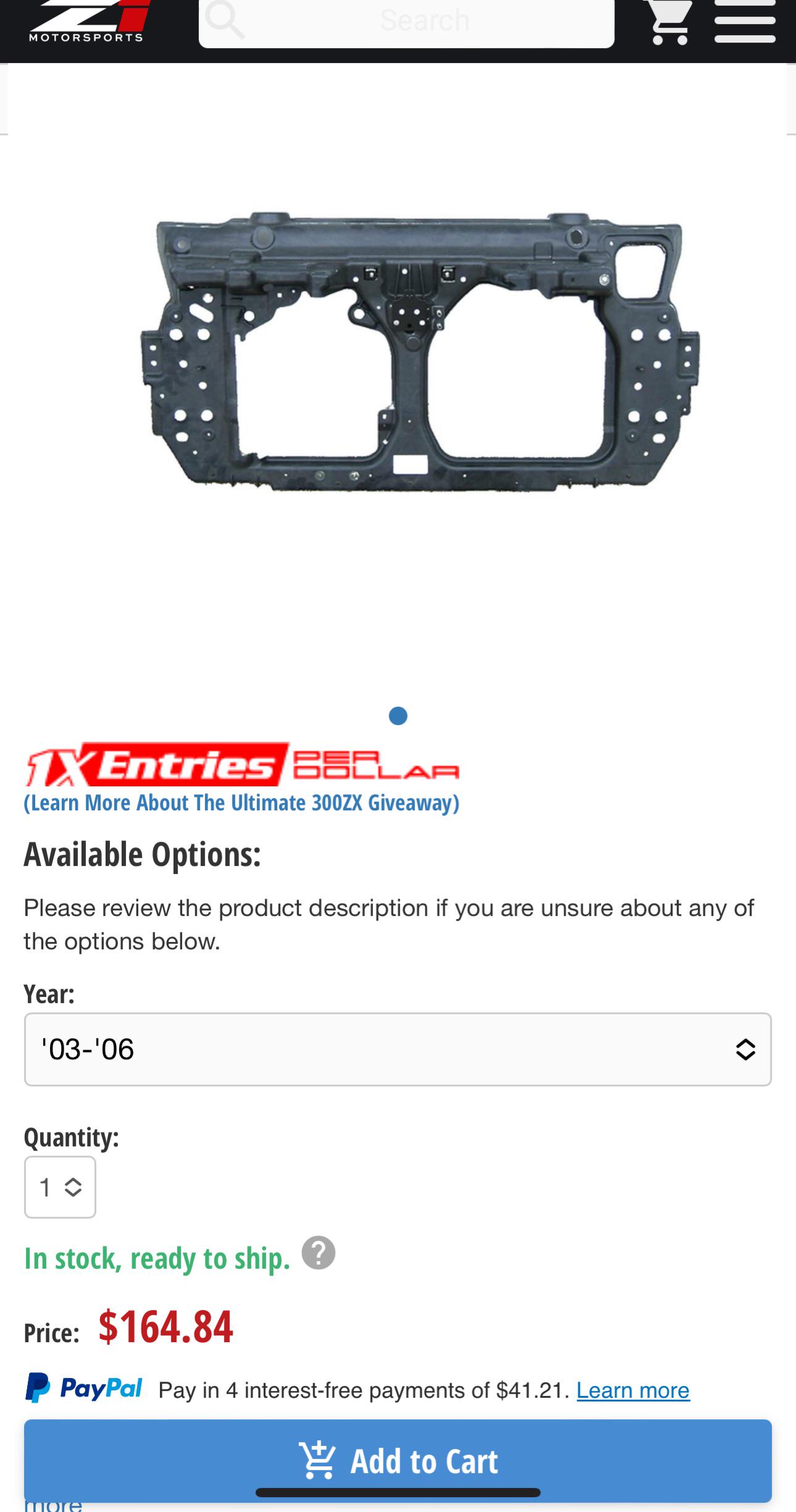 Radiator support | Scrolller