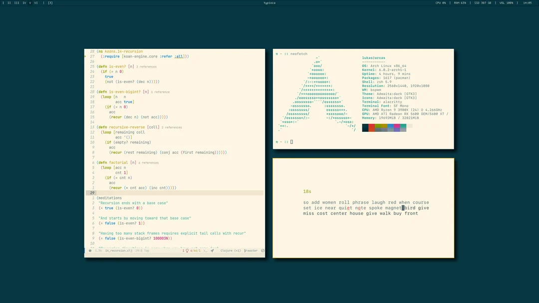 [bspwm] flat solarized | Scrolller