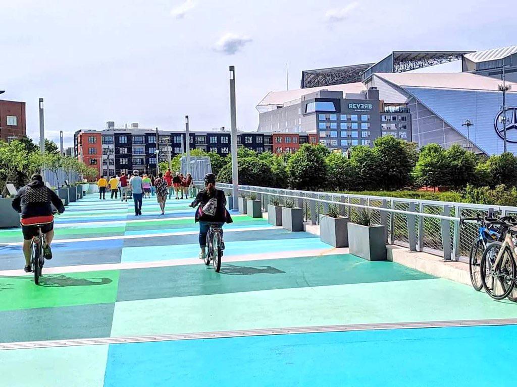 Completed pedestrian bridge Downtown Atlanta | Scrolller