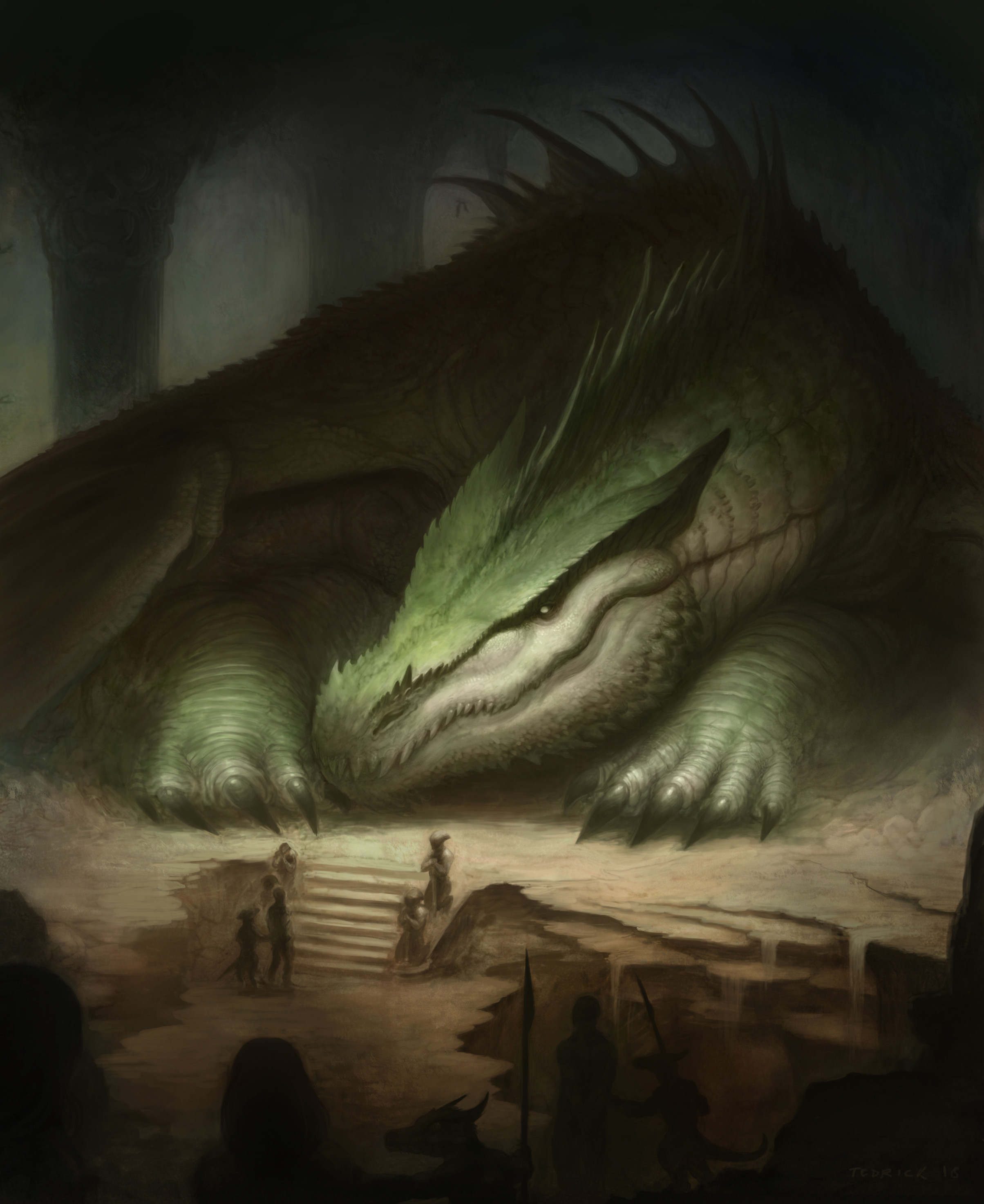 Sacrifice to the Green Dragon by John Tedrick | Scrolller