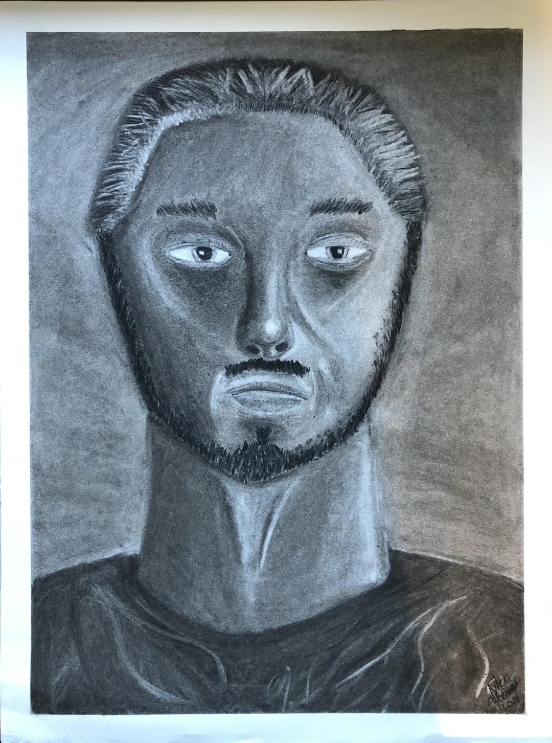No Symptoms, me, charcoal, 2022 | Scrolller