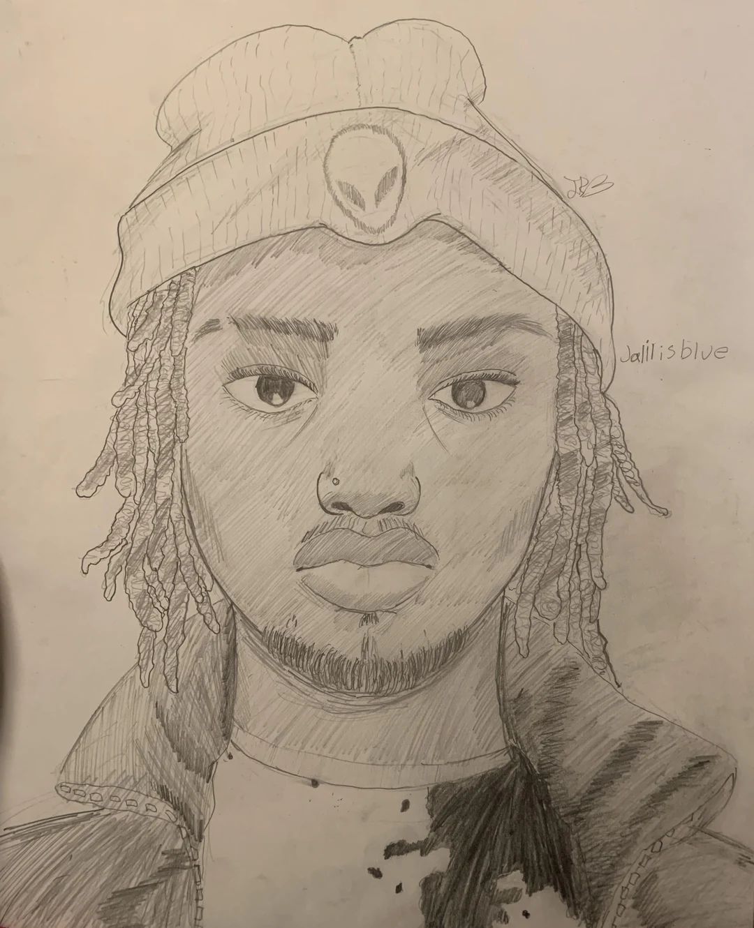 Self portrait, me, pencil, 2023 | Scrolller