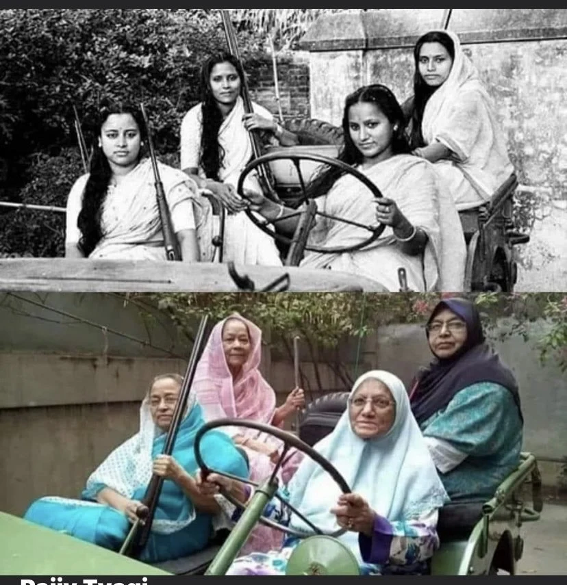 4 BD freedom fighters recreate their 1971 photo in the same Jeep. | Scrolller