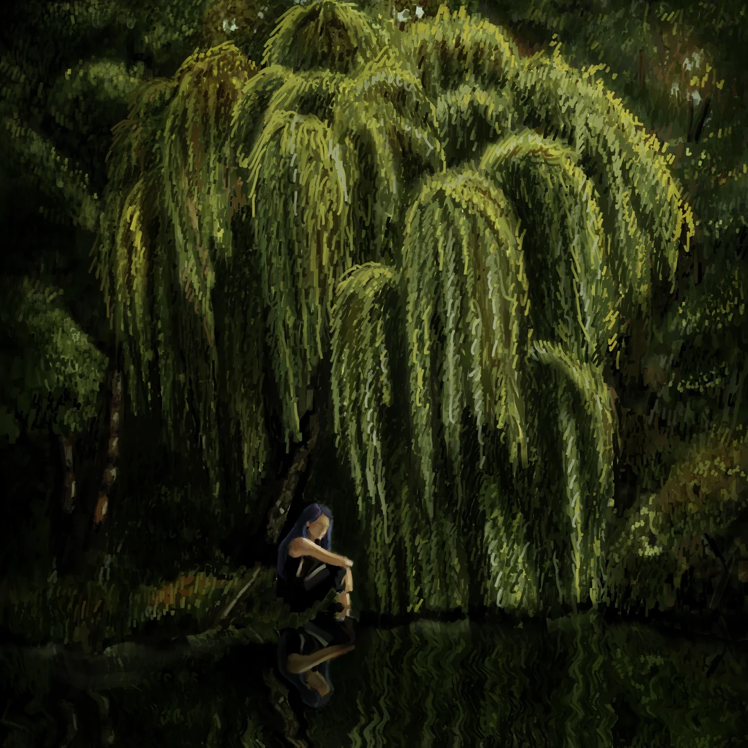 Under the Willow Tree, Me, Procreate, 2022 | Scrolller