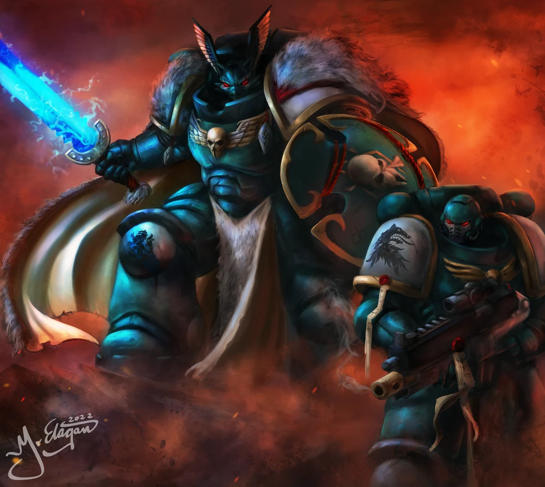 Commission of a custom Space Wolves Chapter Master | Scrolller