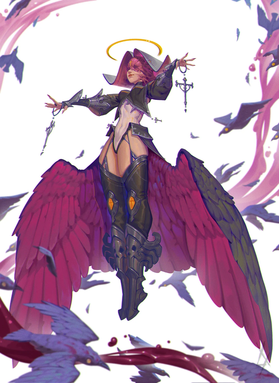 Cursed Nun, Xhark (me), digital, 2023 | Scrolller