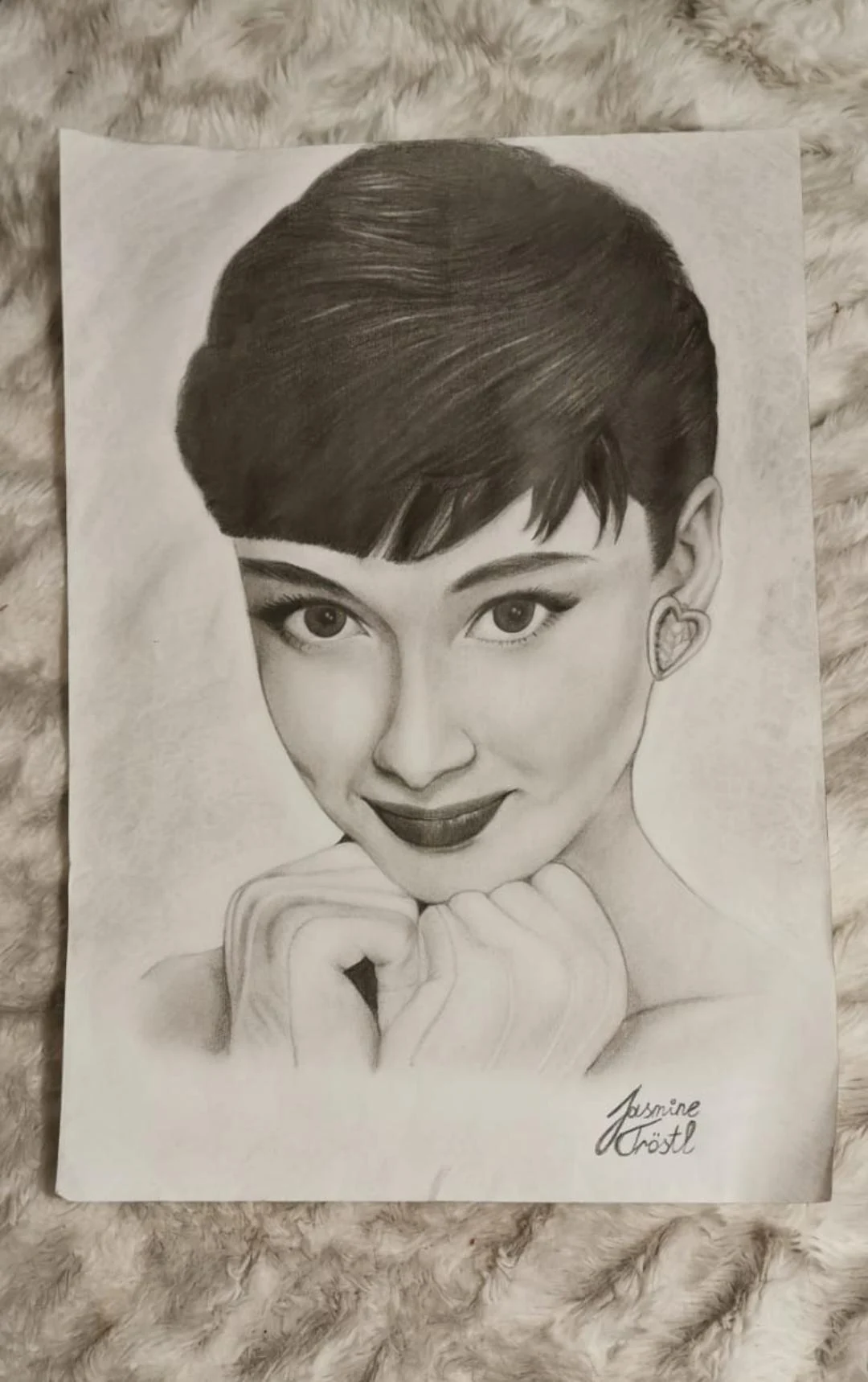 Audrey Hepburn, Me, Graphite pencils, 2021 | Scrolller